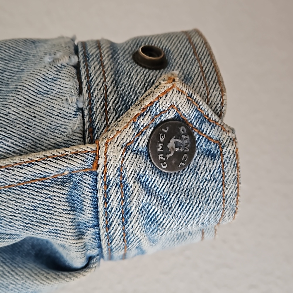 Vintage Joe Camel Cigarettes Sherpa Lined Denim Jacket - Gem